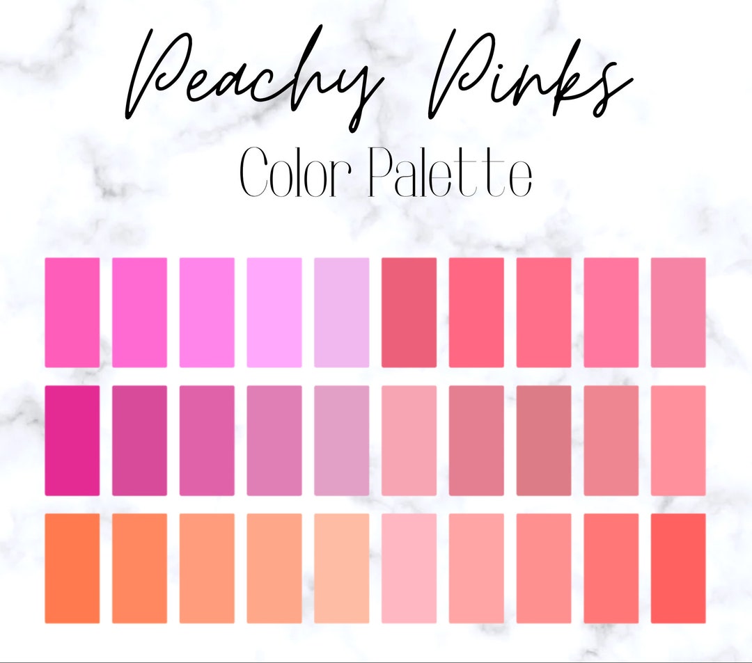 Pinks and Peaches Color Palette for Procreate, Color Palettes, Peaches ...