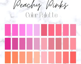 Pinks and Peaches Color Palette for Procreate Color Palettes - Etsy