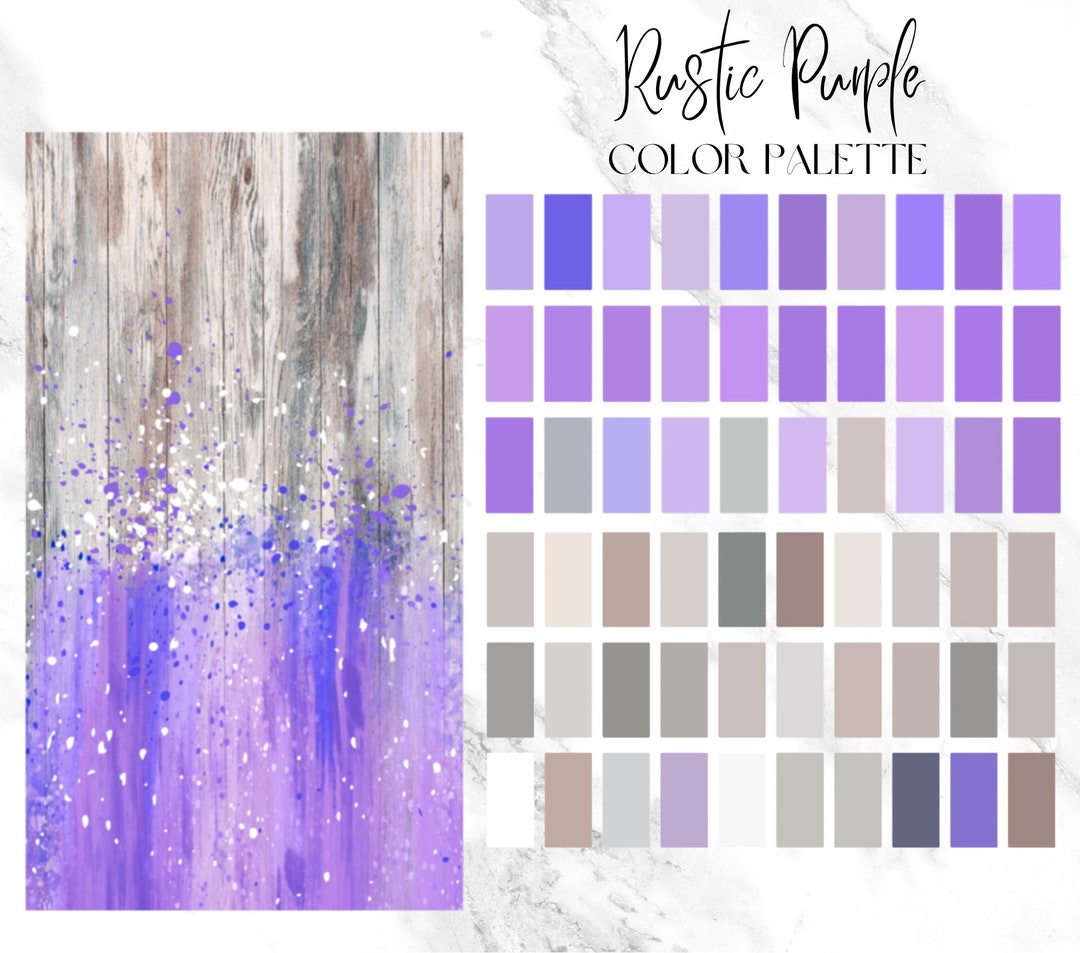Rustic Purple Color Palette, Procreate Color Palette, Rustic Procreate ...