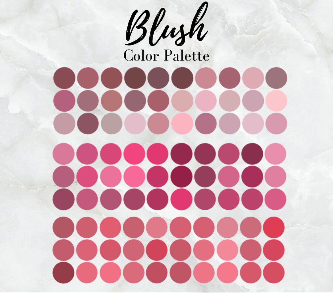 Procreate Color Palette Blush Colors, 90 Blush Colors for Procreate - Etsy