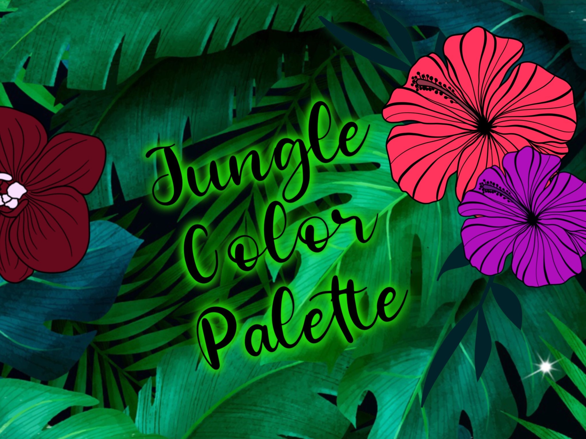 Jungle Color Palettes for Procreate, Jungle Colors, Procreate Palettes ...