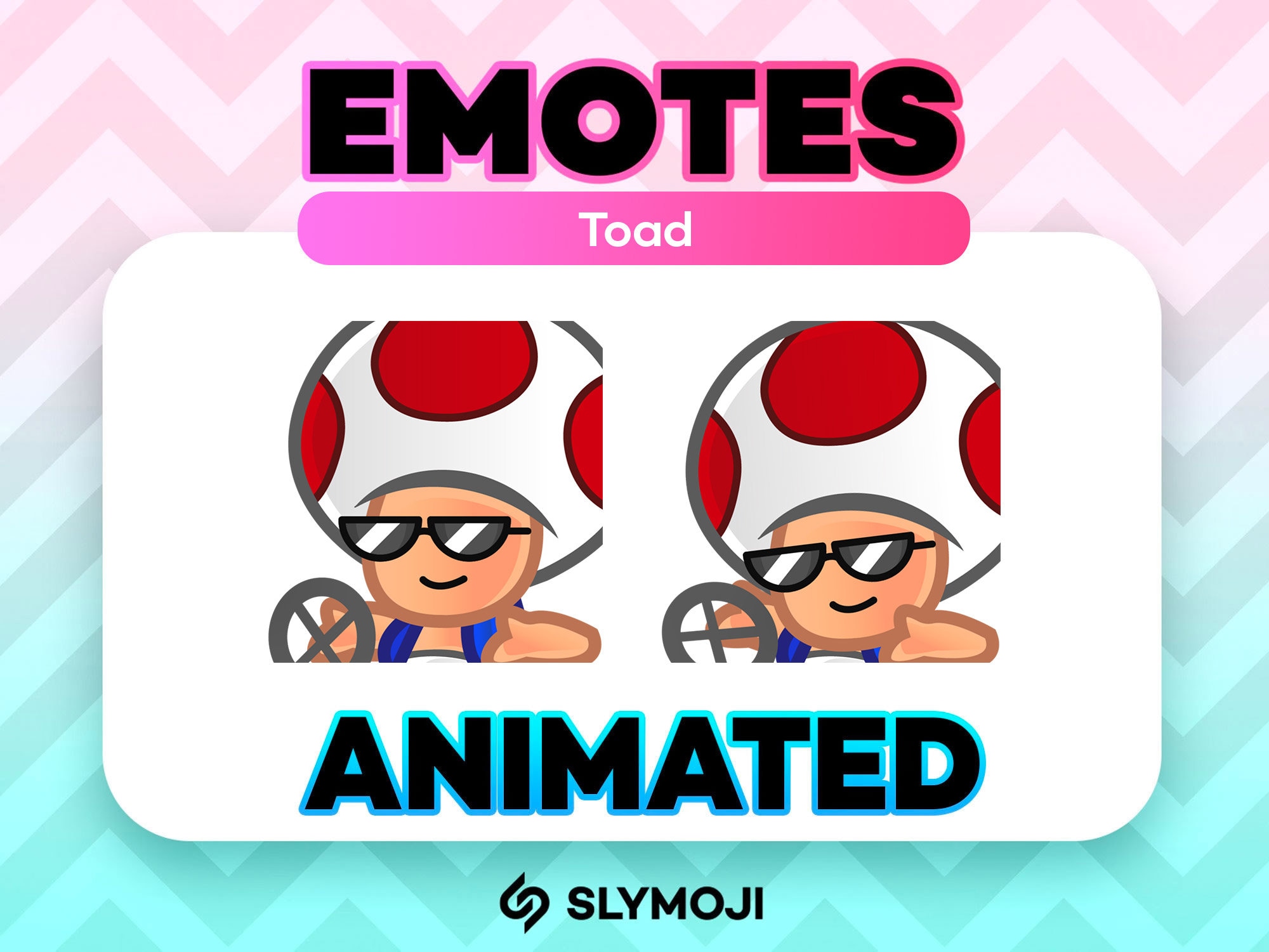 Animated Toad Bop Jam Emote - Funny Mario Kart Twitch Emoji - Instant ...