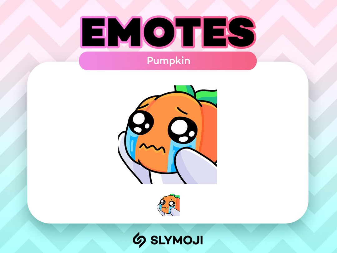 Halloween Pumpkin Emote - Cry - for Twitch, Tiktok, Kick, Discord ...