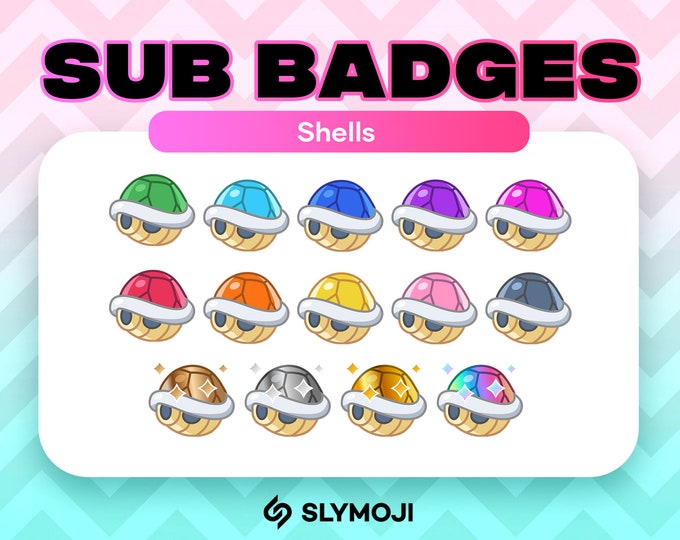 Shell Twitch BIT and SUB Badges | Funny Super Mario Kart Wonder ...