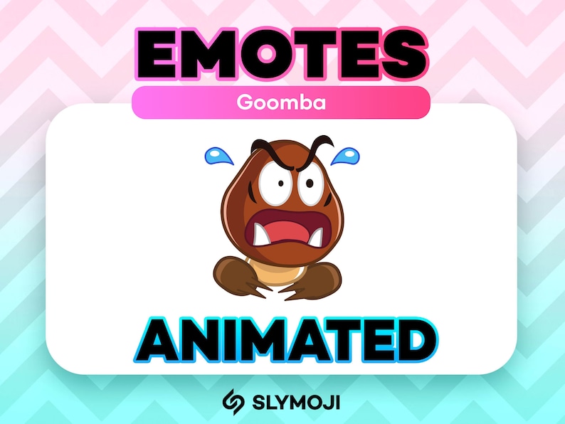 Animated Goomba Panic Emote - Funny Super Mario Wonder Twitch Emoji ...