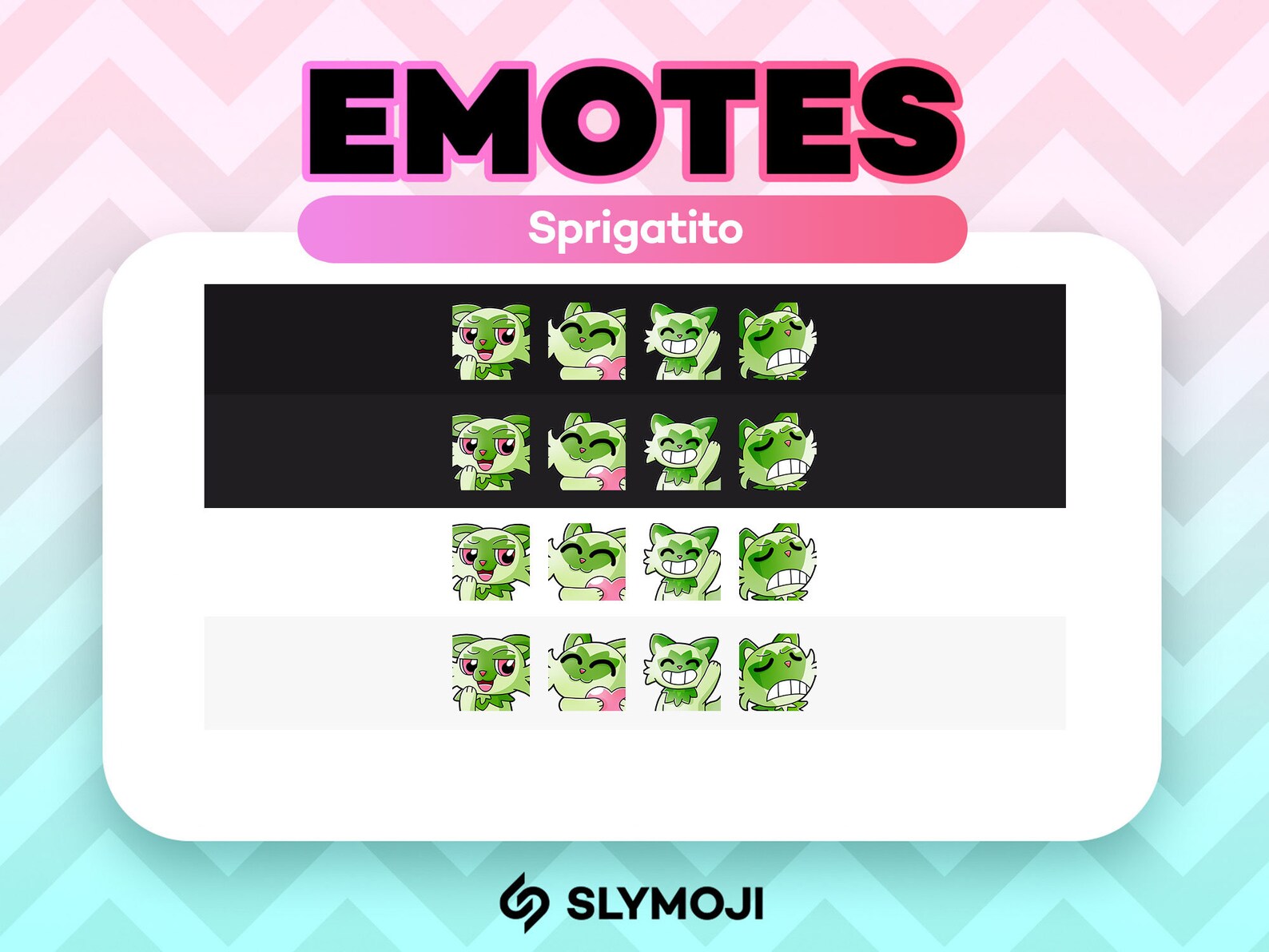 Sprigatito Emotes for Twitch Streamers, Discord, Youtube / Cute, Kawaii ...