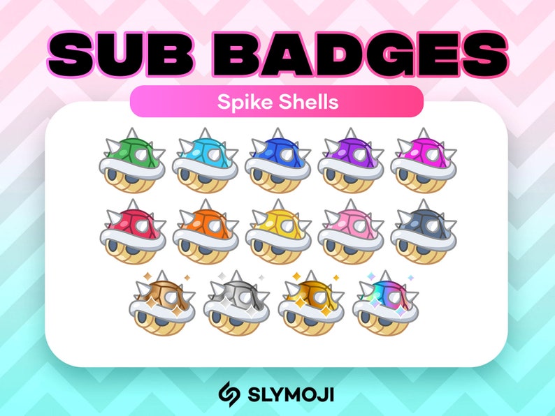 Spike Shell Twitch BIT and SUB Badges | Funny Super Mario Kart Wonder ...