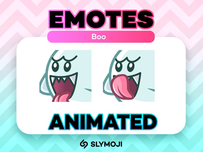Animated Boo Lick Emote - Funny Super Mario Wonder Twitch Emoji ...