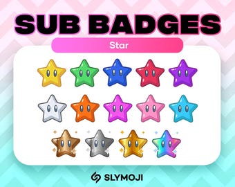 Star Powerup Twitch BIT and SUB Badges | Funny Super Mario Kart World ...