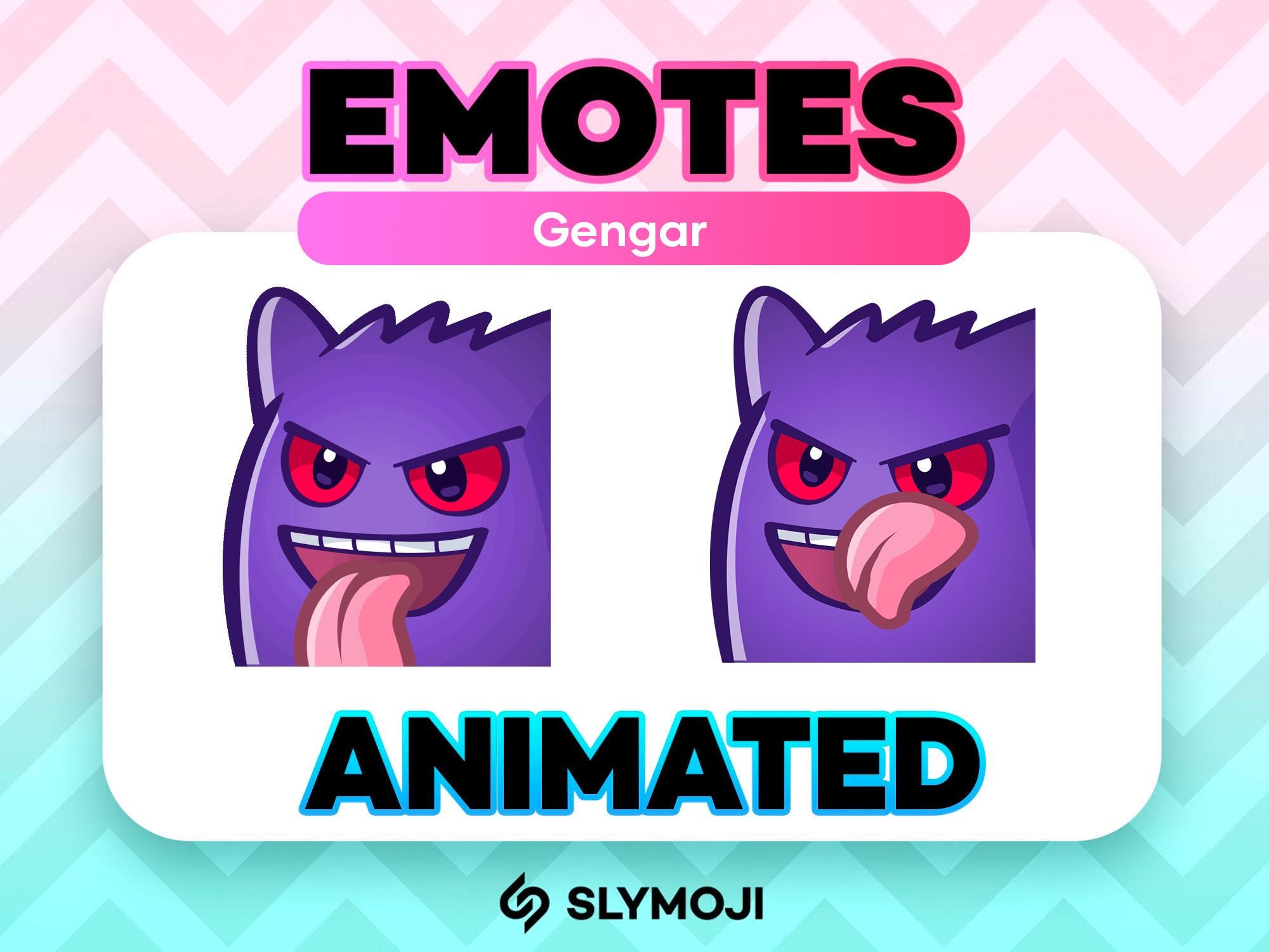 Animated Gengar Lick Emote - Funny Pokemon Legends Z-A Twitch Emoji ...
