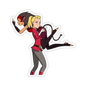 Catra and Adora Fanart Hand Drawn Sticker. Gift for Catra and Adora Fan ...