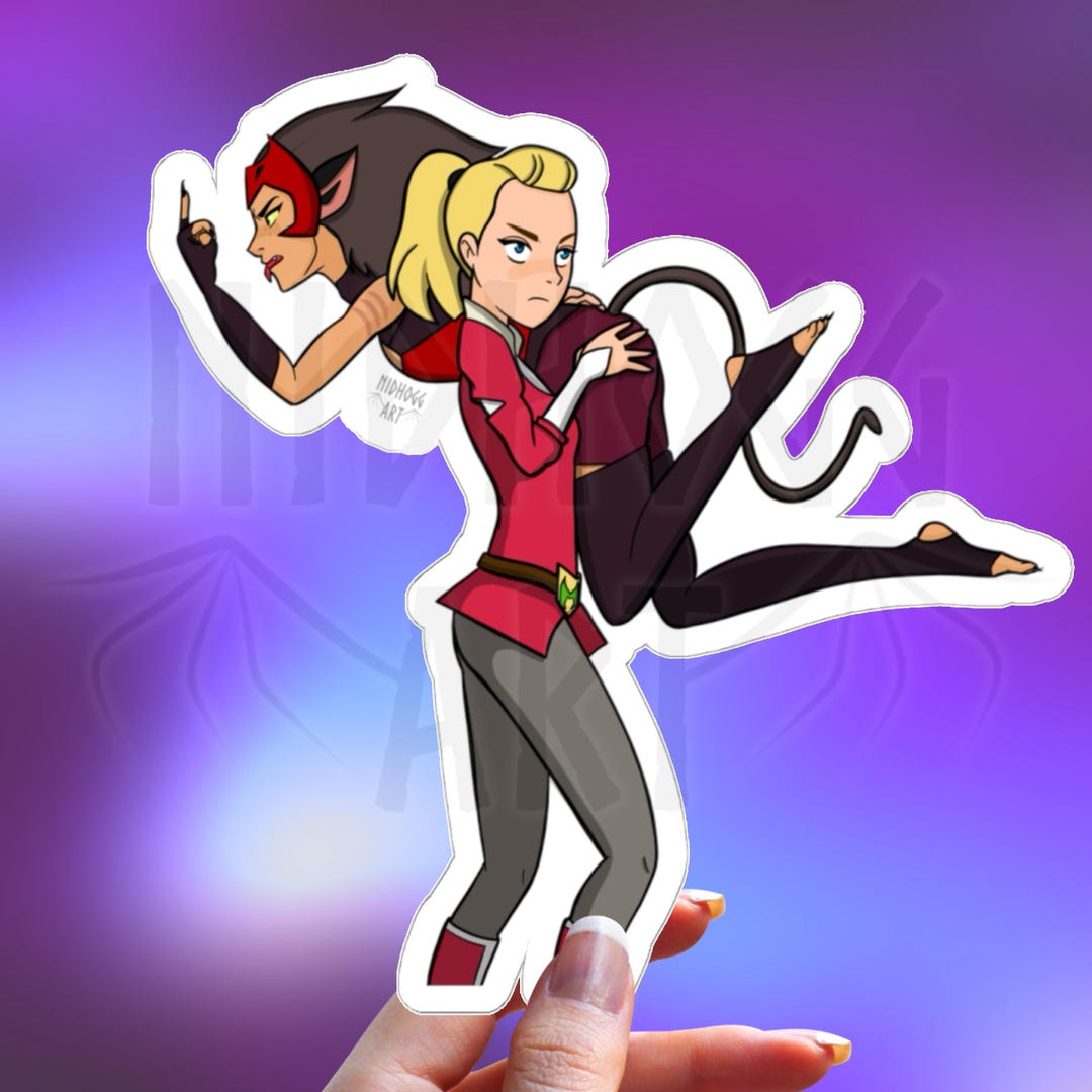 Catra & Adora Kiss-cut Stickers, Fanart Vinyl Sticker for Water Bottles ...