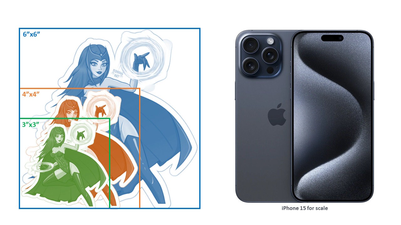 Jean Grey Phoenix green Fanart Sticker. Gift for X-men Fans. Gift for ...