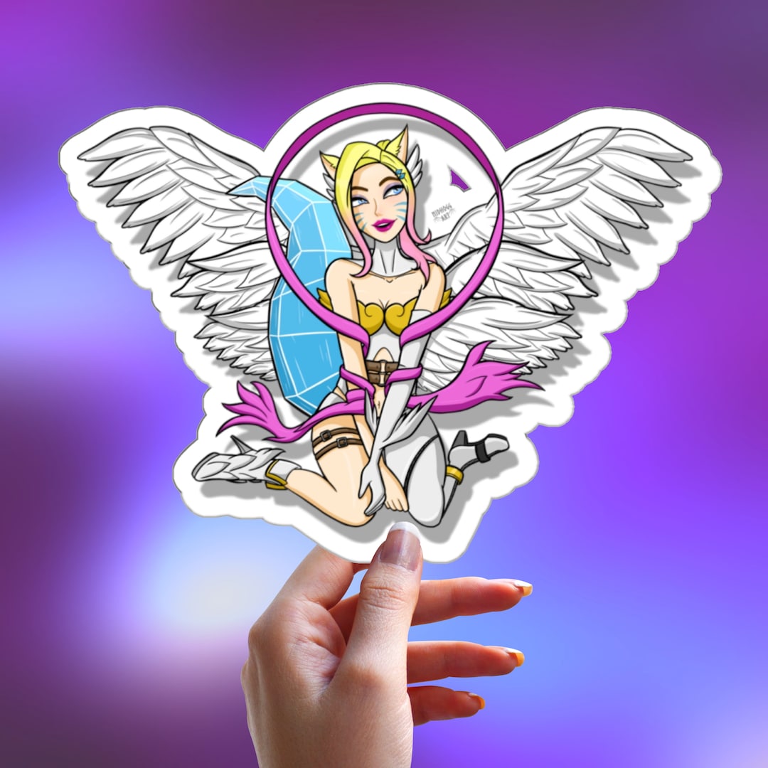 Ahri Angewomon Cosplay Sticker. Gift for League of Legends - Etsy