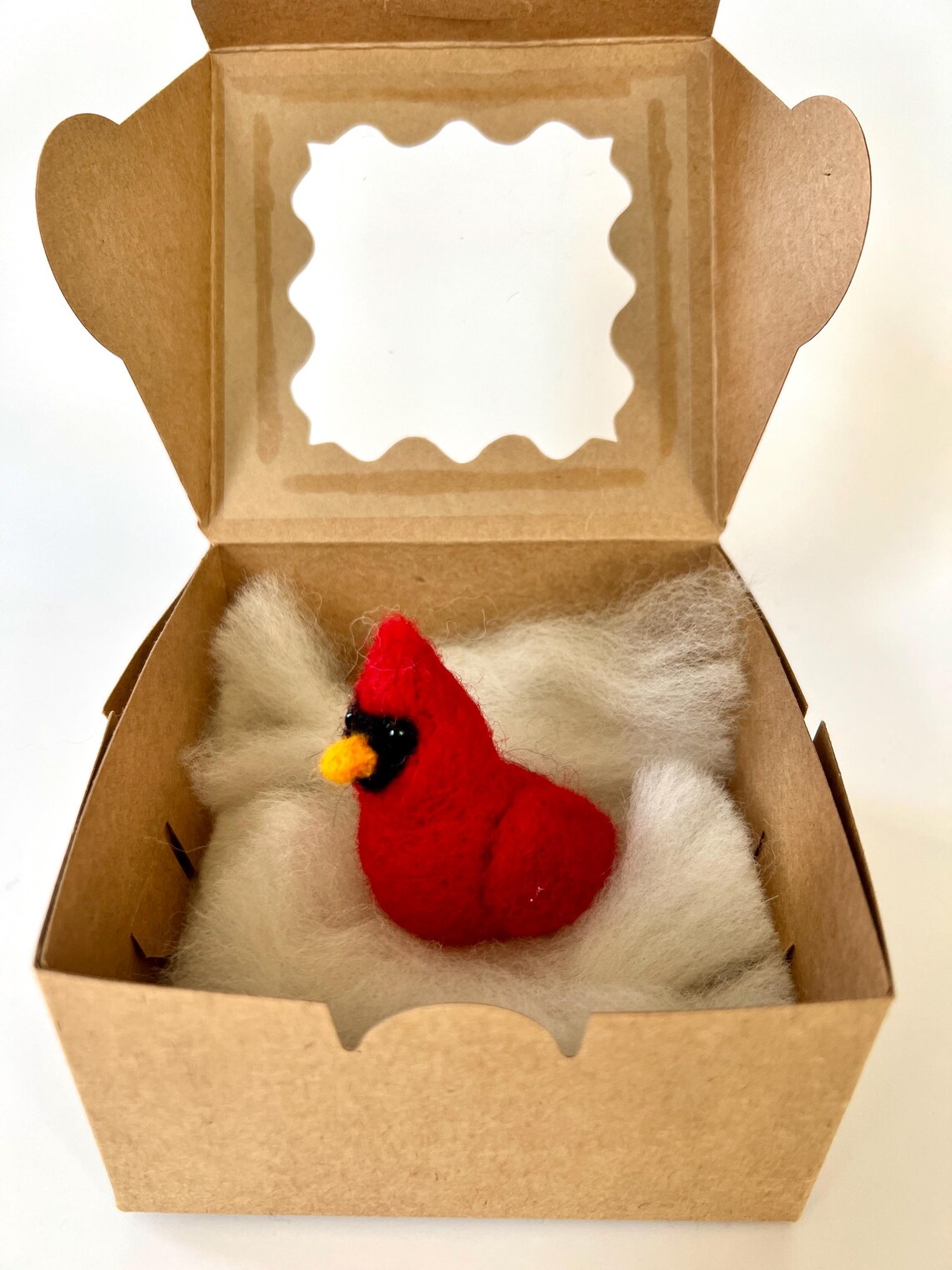 Needle Felted Wool Cardinal Ornament: Handmade Christmas Decor - Etsy