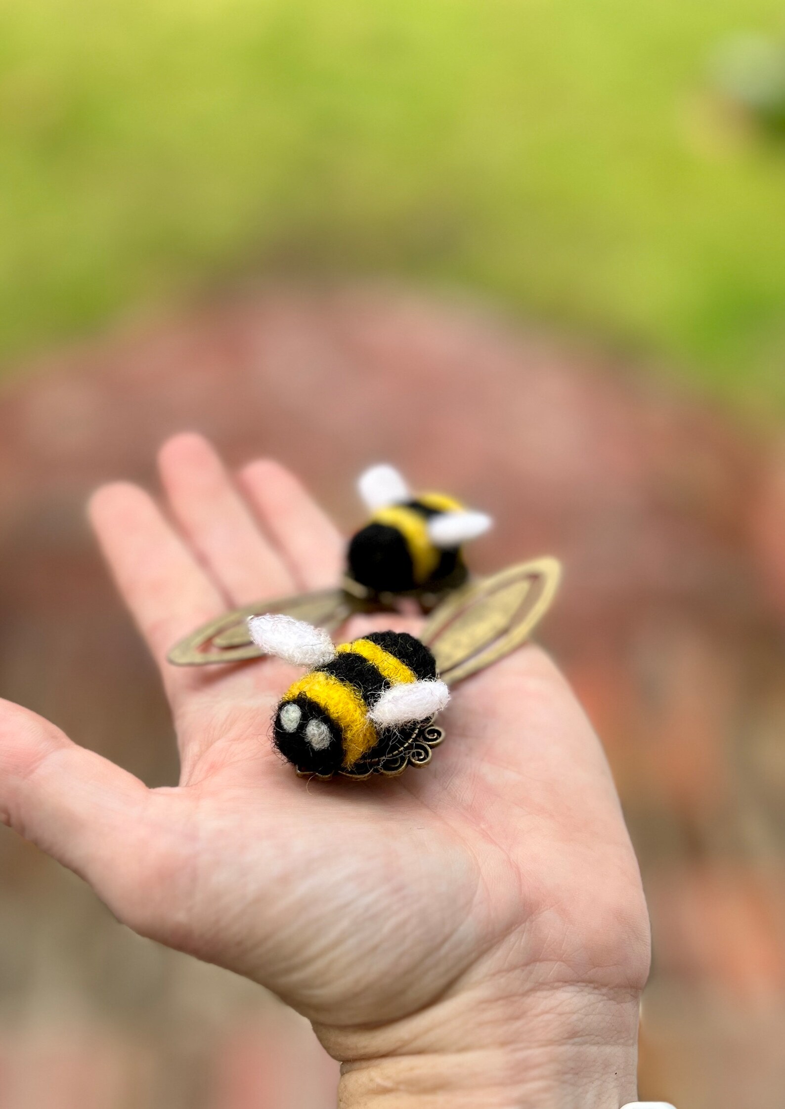 Needle Felted Wool Bee Bookmark - Etsy