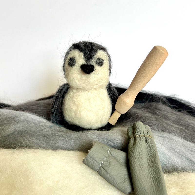 Needle Felt Penguin - Etsy