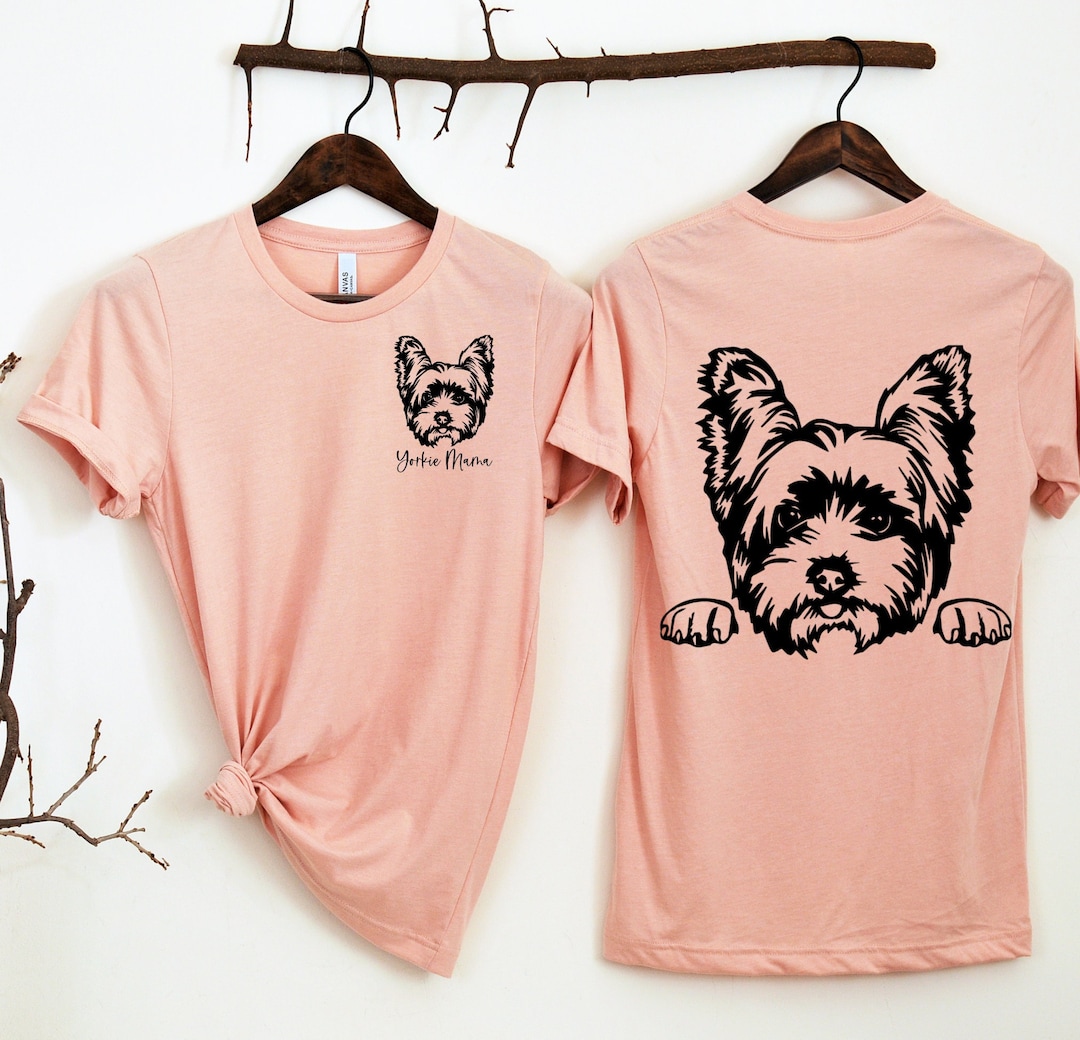 Yorkie Mom Pocket Shirt, Yorkie Mama Shirt, Yorkshire Terrier, Dog Mom ...