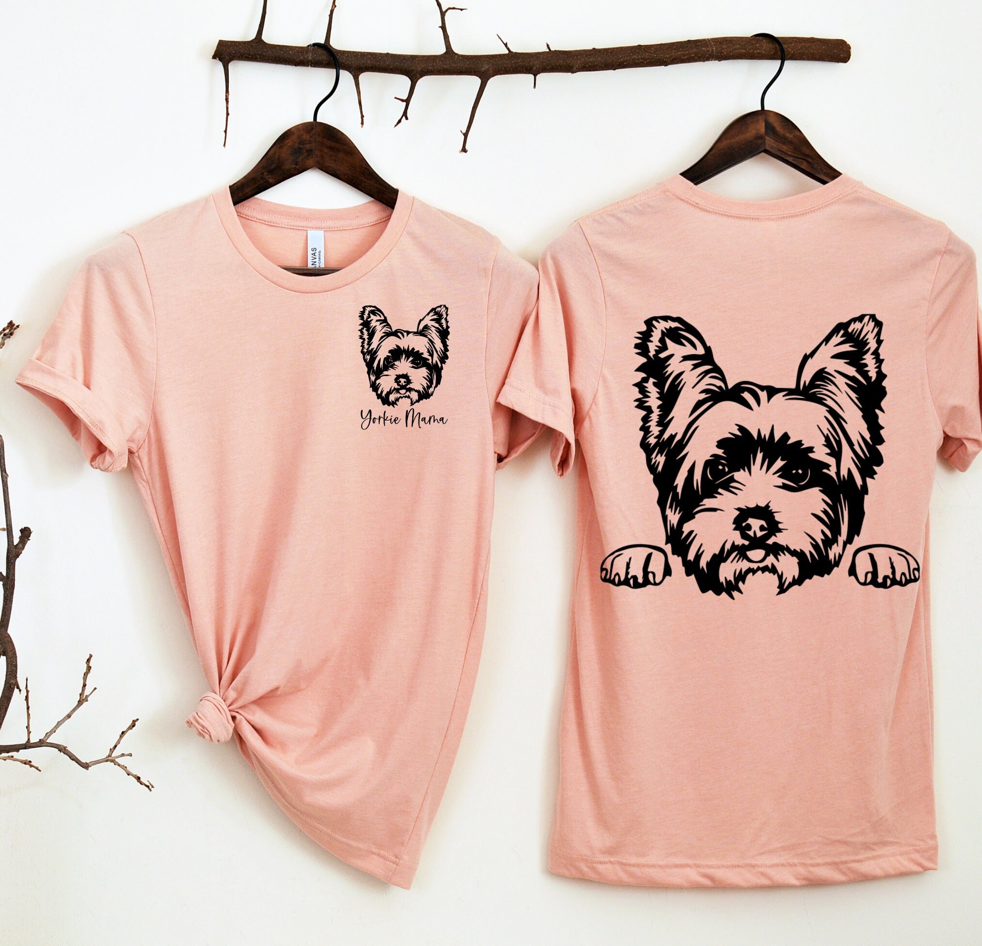 Yorkie Mom Pocket Shirt, Yorkie Mama Shirt, Yorkshire Terrier, Dog Mom ...