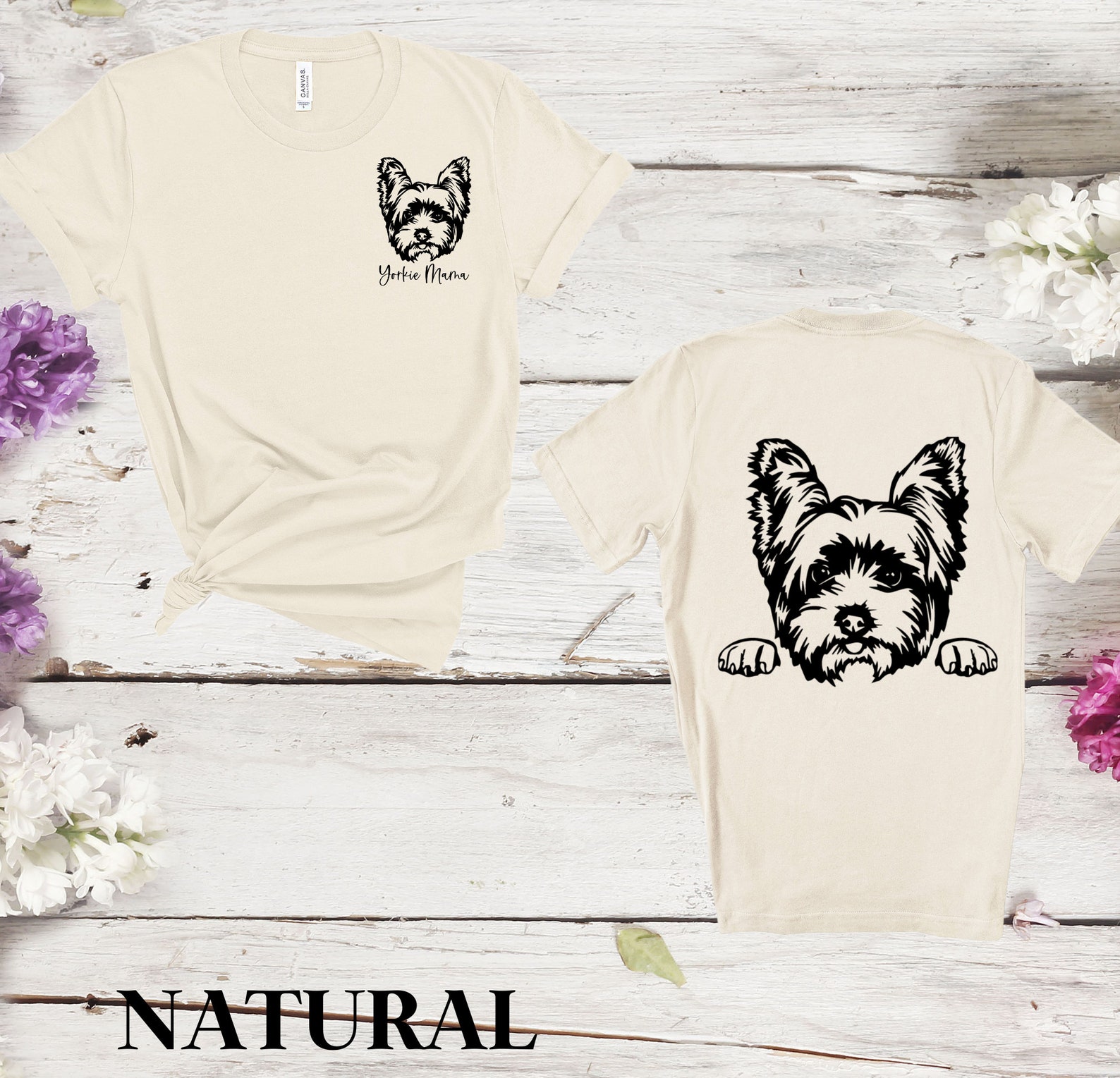 Yorkie Mom Pocket Shirt, Yorkie Mama Shirt, Yorkshire Terrier, Dog Mom ...