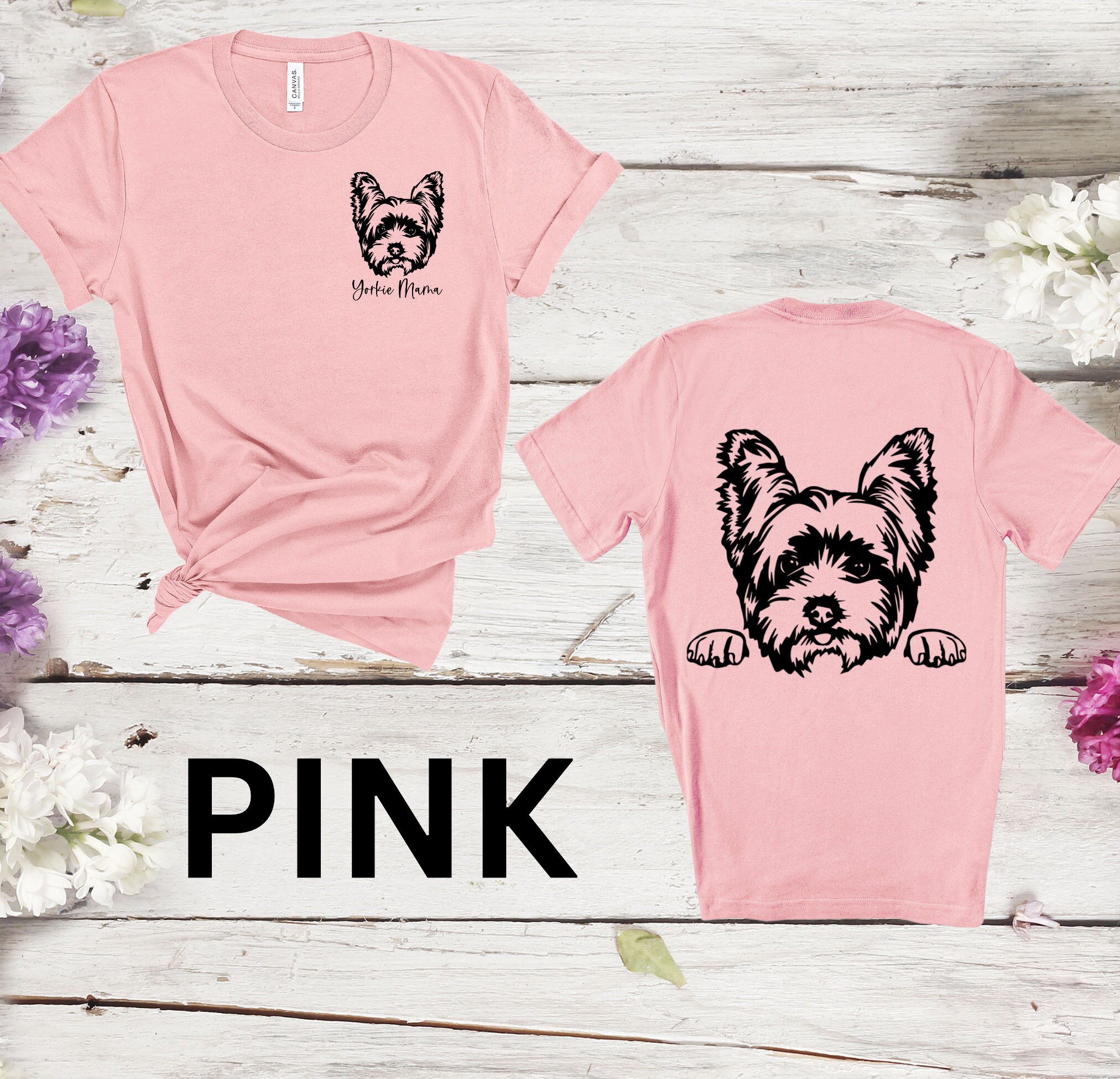 Yorkie Mom Pocket Shirt, Yorkie Mama Shirt, Yorkshire Terrier, Dog Mom ...