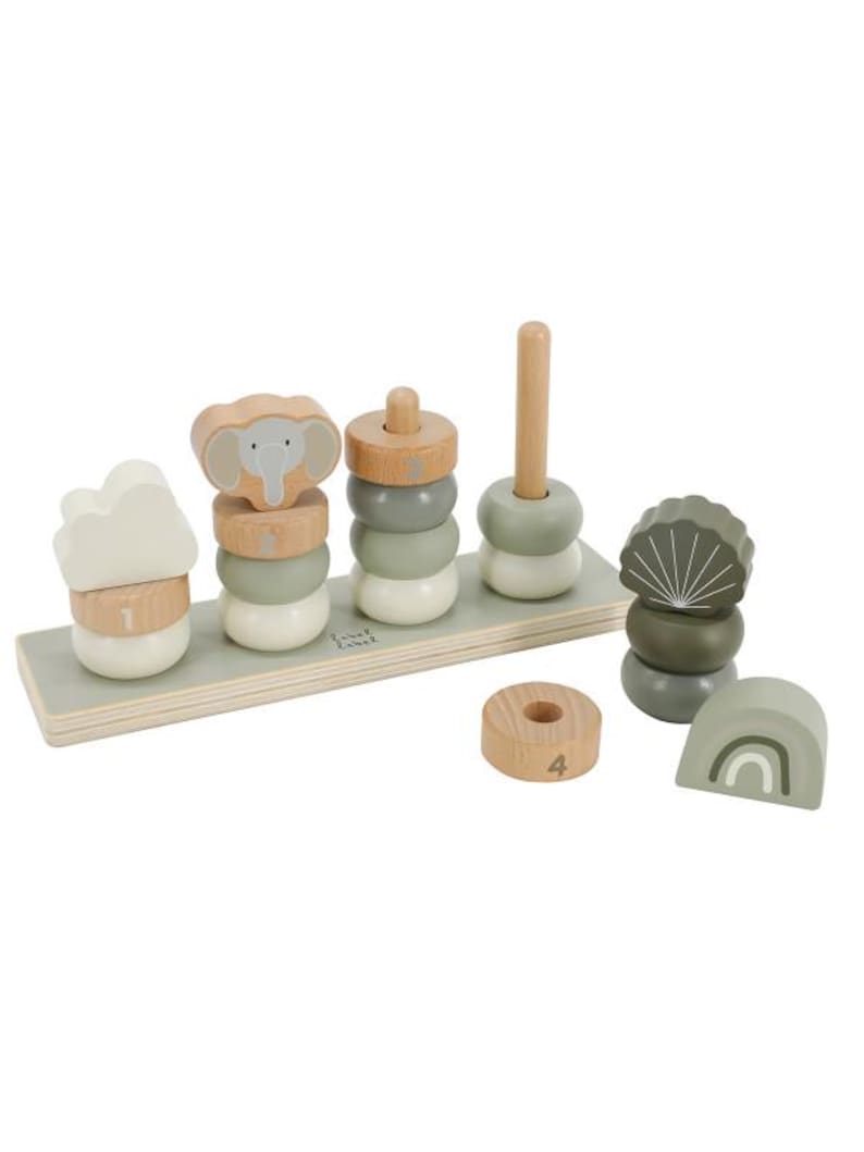 Personalized Mini Stacking Tower Made of FSC Wood – Motor Skills Toy ...