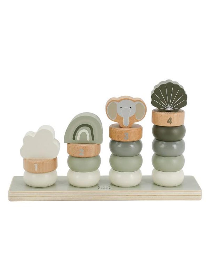 Personalized Mini Stacking Tower Made of FSC Wood – Motor Skills Toy ...