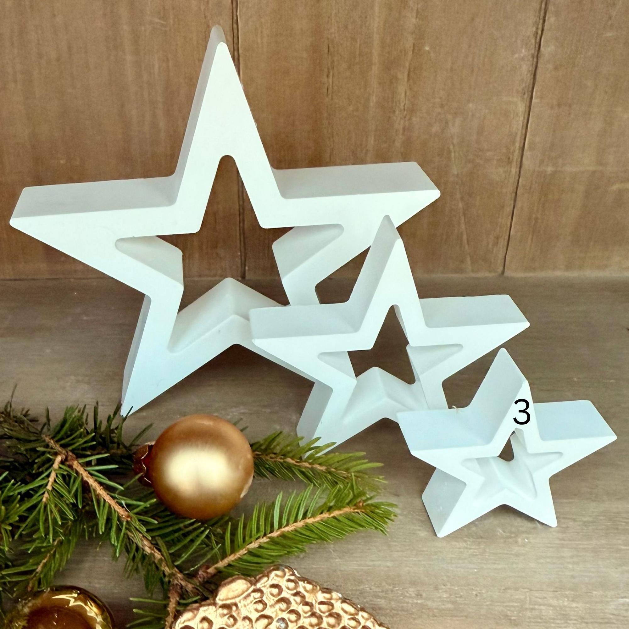 Handmade Ceramic Stars Individually or as a Set Made of Cast Ceramic in ...