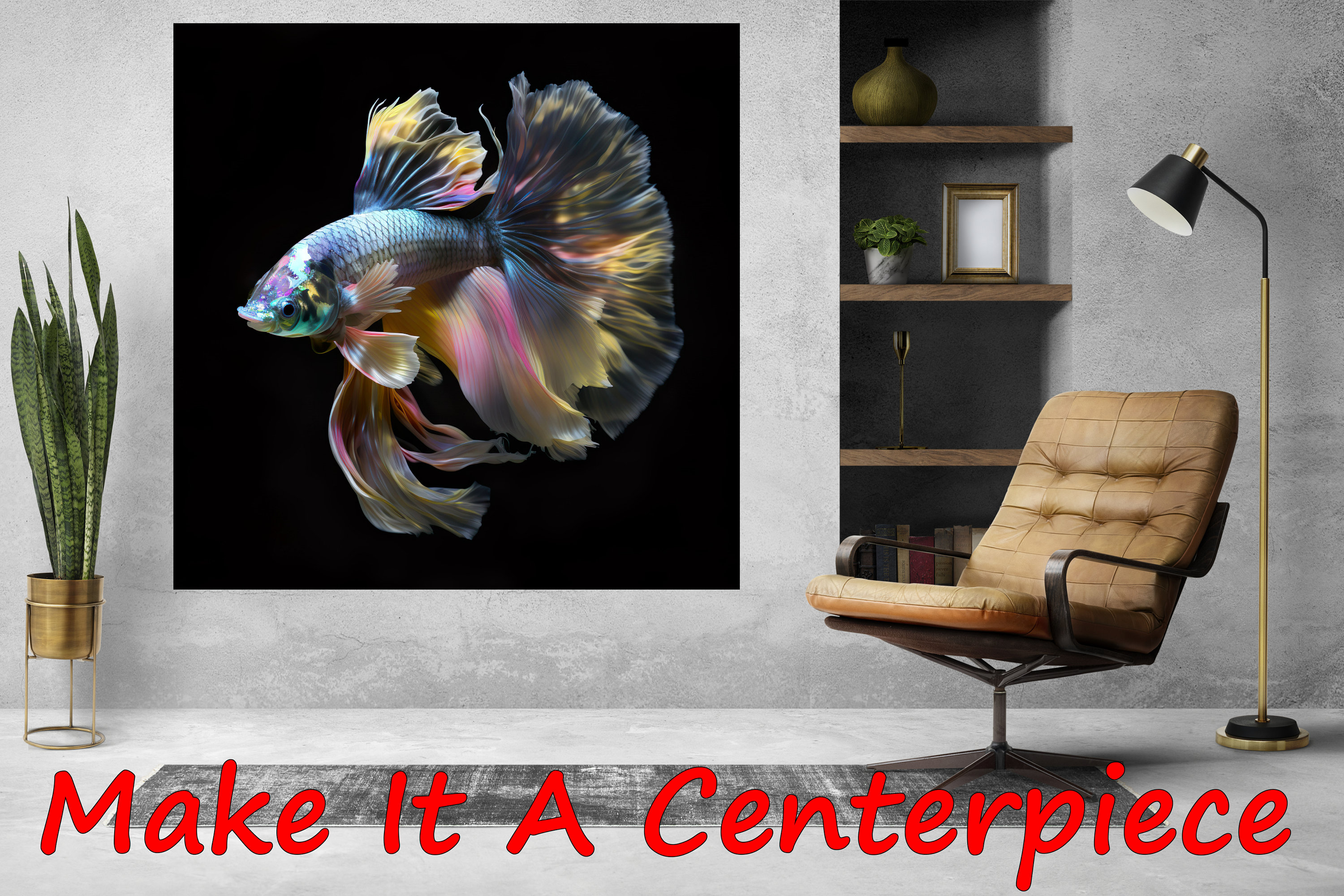 Beautiful Betta Art Red Blue White Koi | Digital Download by Aisight - Etsy