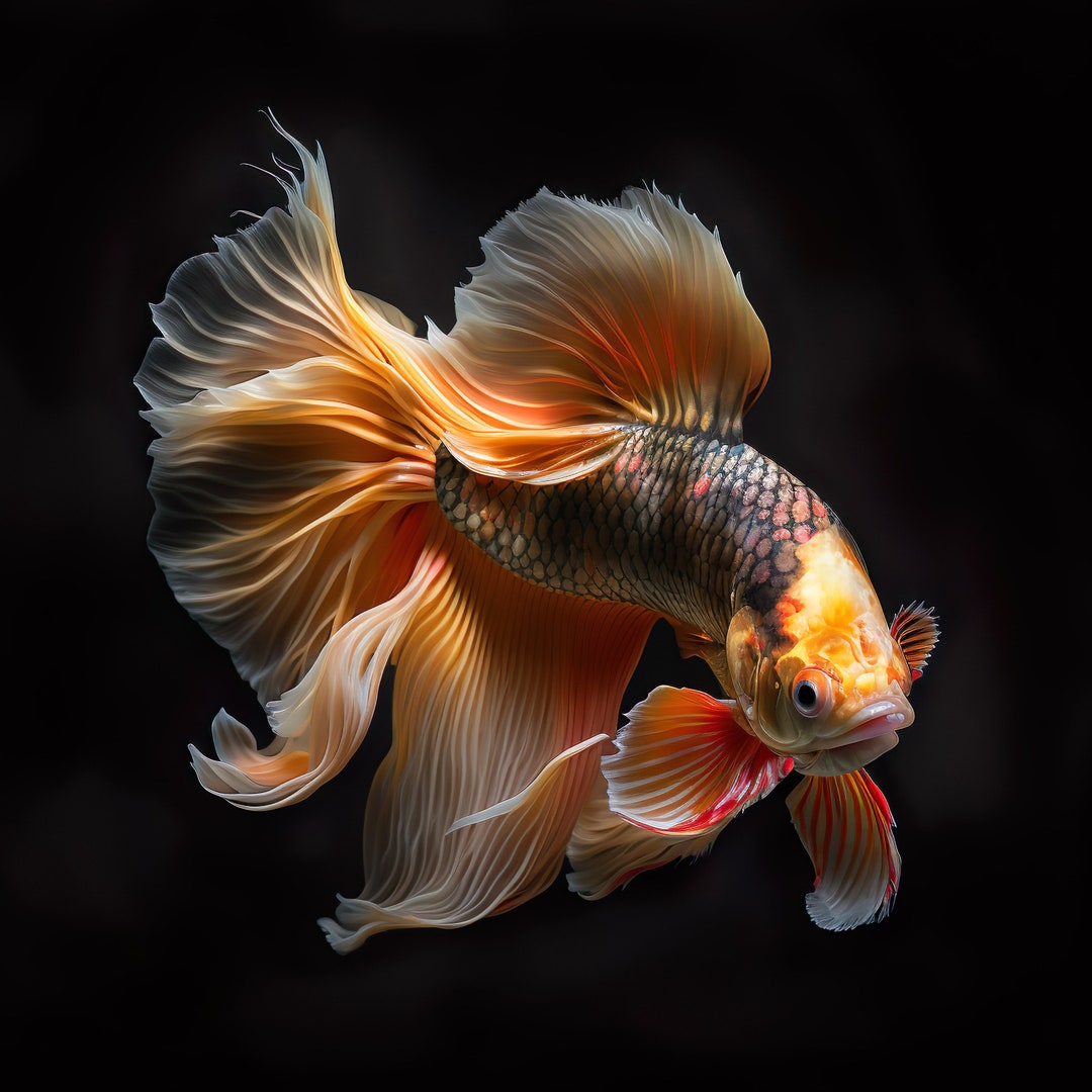 Beautiful Betta Art Bronze Red Digital Download by Aisight - Etsy