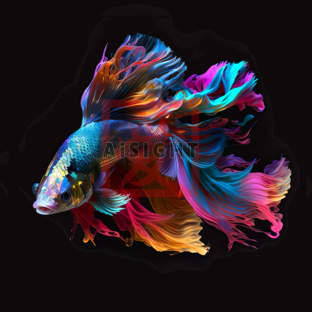 Beautiful Betta Art Rainbow Vibrant Koi | Digital Download by Aisight ...