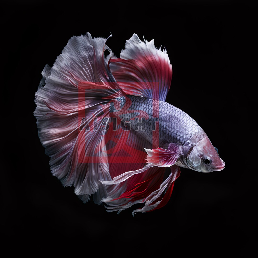 Colorful Betta Fish Art Print | Modern Aquatic Decor (digital Download ...