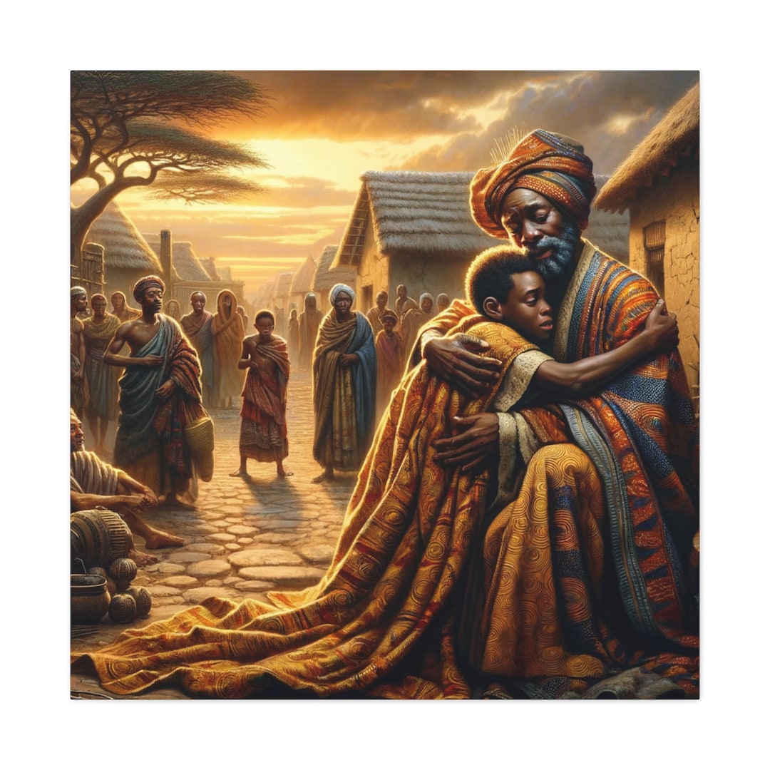 African Prodigal Son: Emotive Digital Art - Etsy