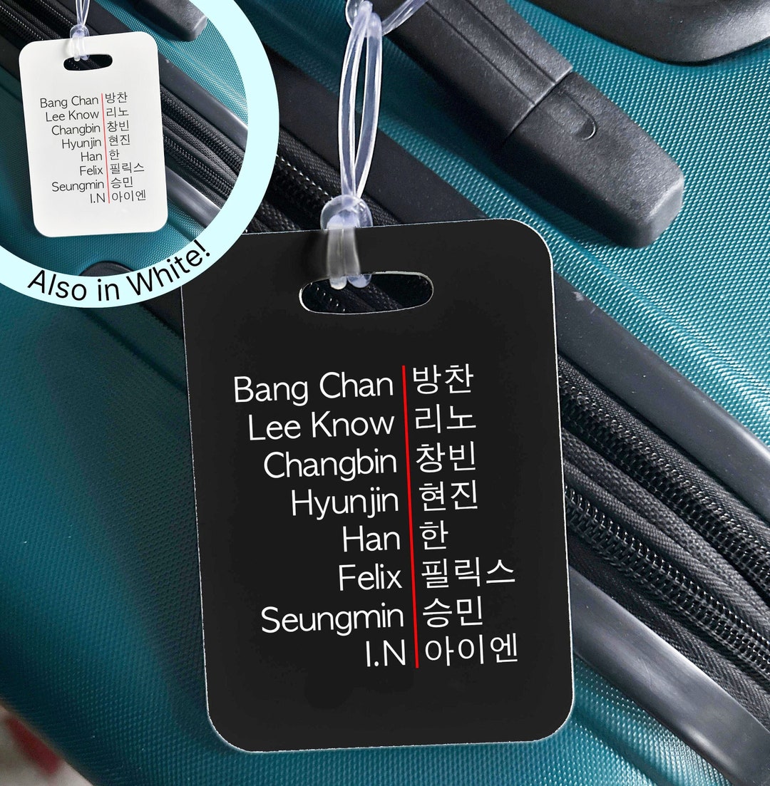 SKZ OT8 Luggage Tag, Cute Fun Fandom Stay Travel Bag Tag, Bang Chan Lee ...