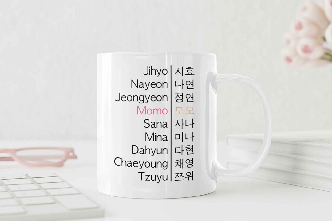 Twice Momo Bias English/korean Mugs Cute K-pop Merch Funny - Etsy