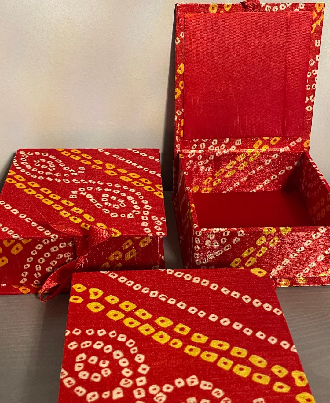 Elegant Bhandani Shagan Mithai Silk Embroidered Indian Wedding Gift ...