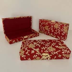 Shagan Mithai Silk Embroidered Indian Wedding Gift Favour Boxes - Etsy UK
