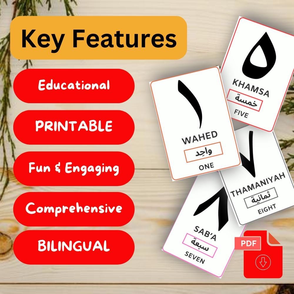 Learn Arabic Numbers Worksheet | Beginner Arabic Language Printable PDF ...