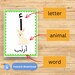 28 Colorful Arabic Animal Flashcards for Kids Printable Cards Learn ...