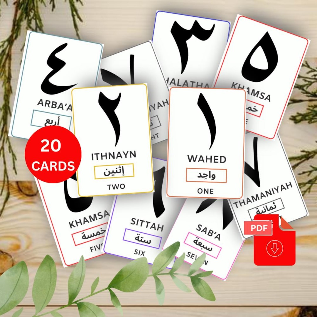 Learn Arabic Numbers Worksheet | Beginner Arabic Language Printable PDF ...