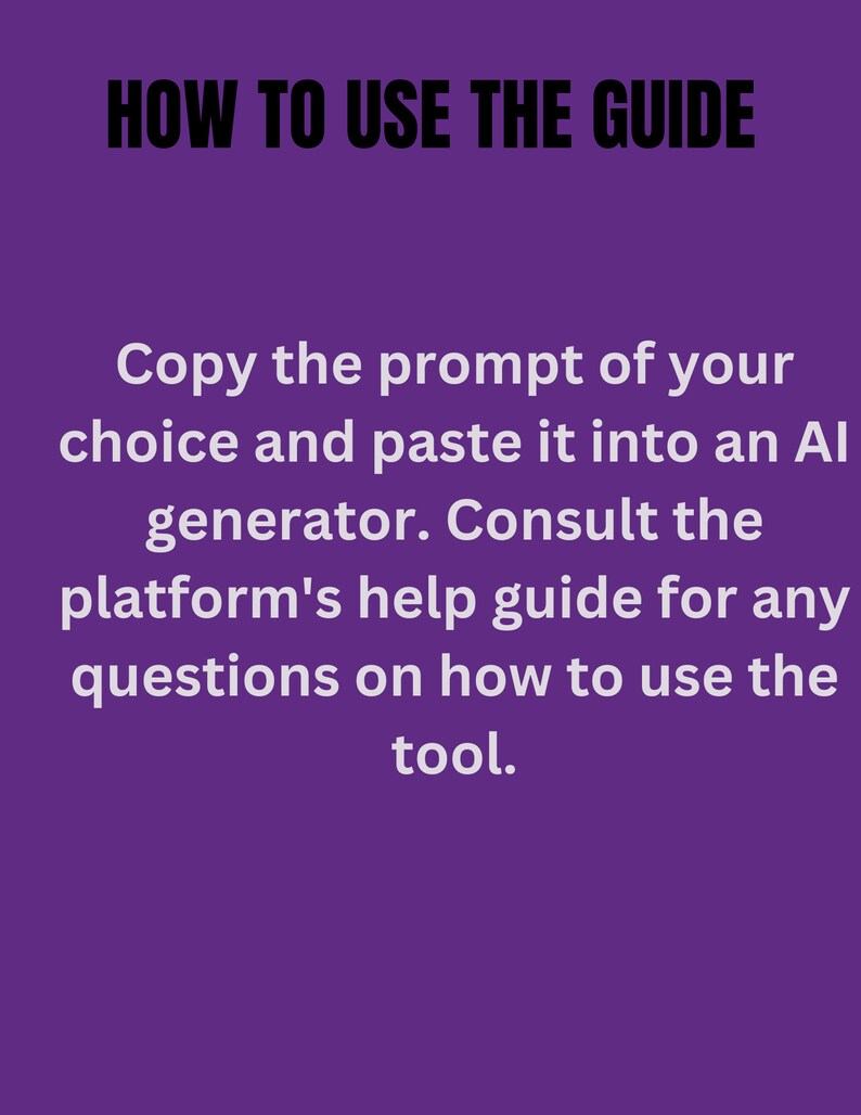 DALLE-3 PROMPT GUIDE - Etsy
