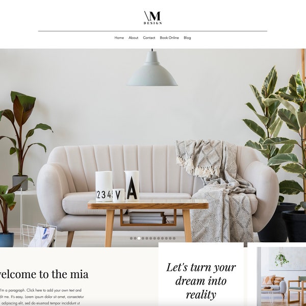 Wix Interior Design Template Etsy