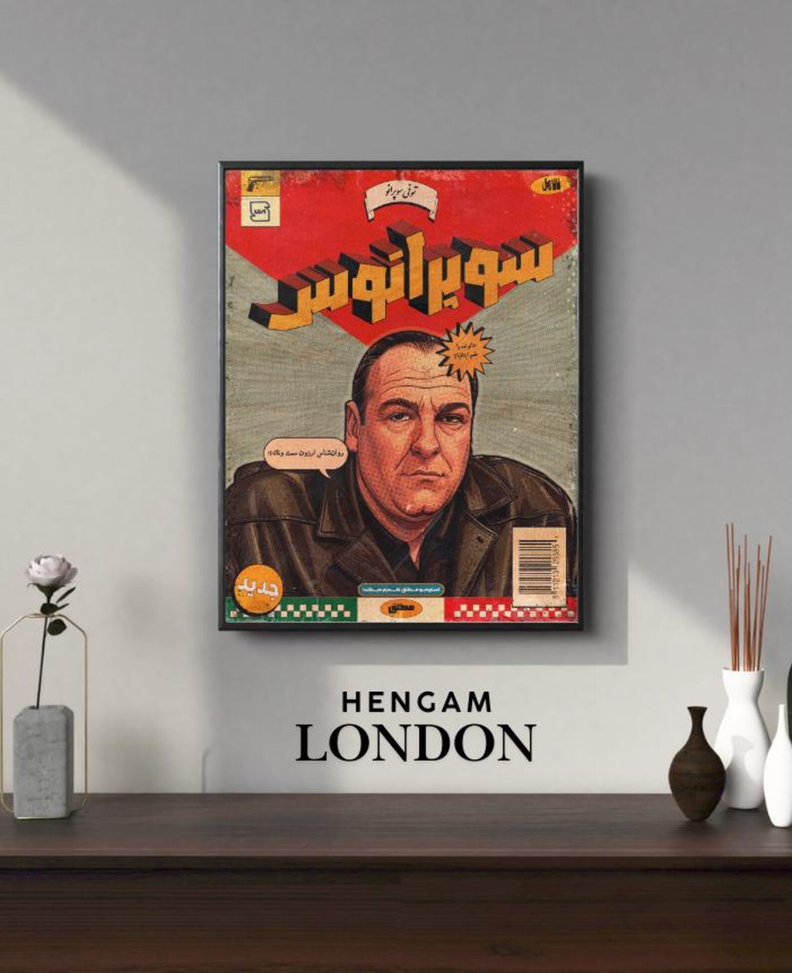 The Sopranos Persian Poster | Tony Soprano Retro Comic-style Art ...