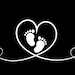 Baby Footprint in the Heart-4, Baby Feet- Digital Download Svg, Png ...