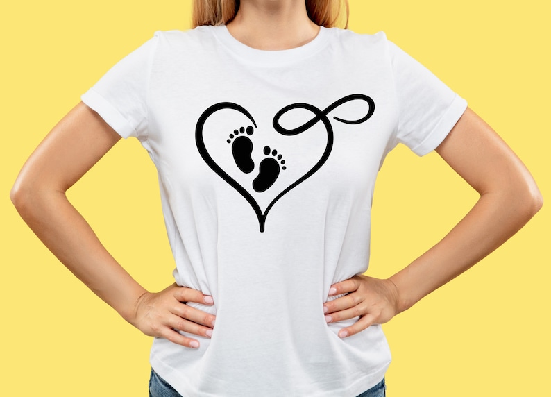 Baby Footprint Heart Infinity SVG: Digital Download - Etsy