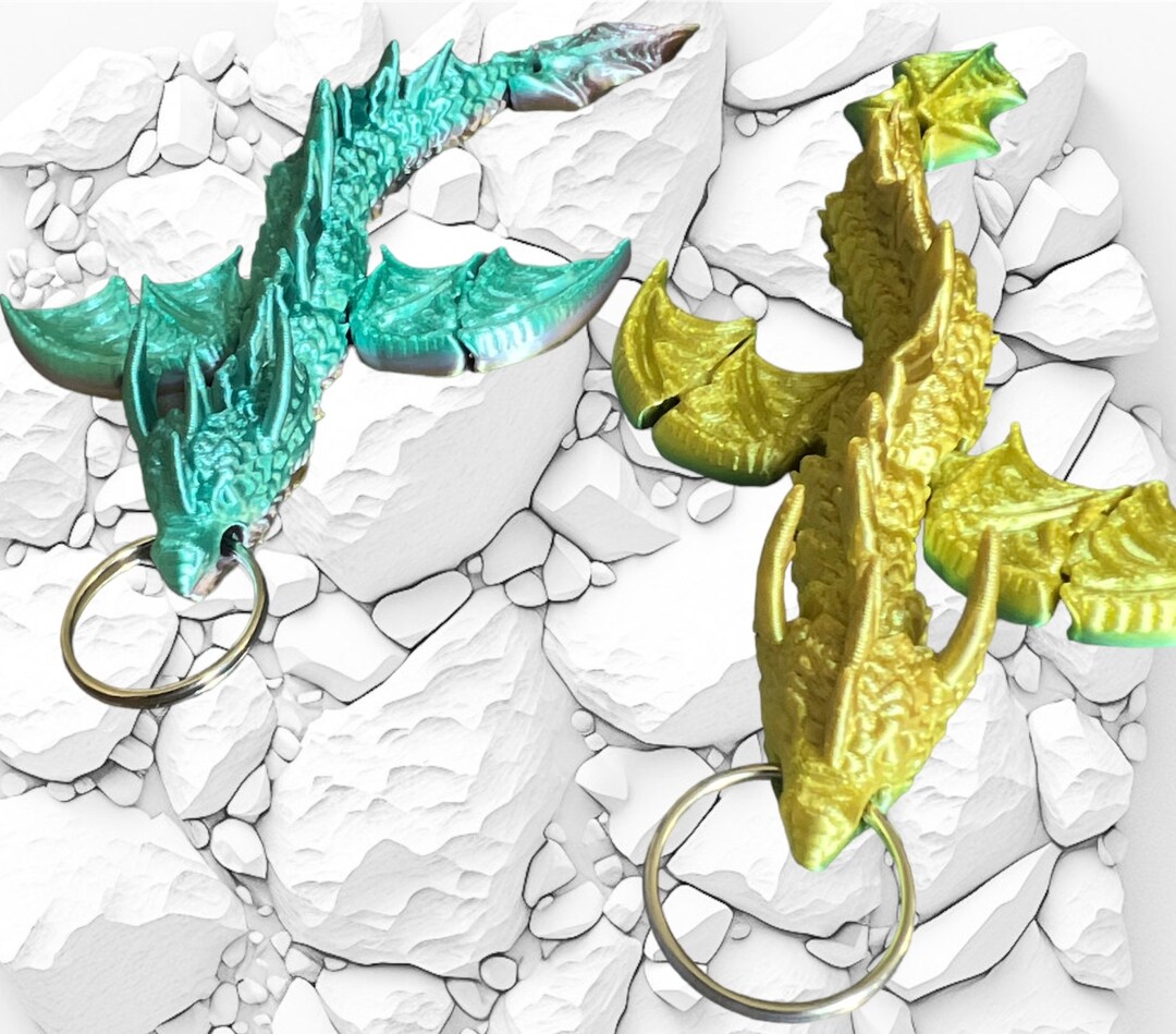 Add a Touch of Magic With Articulated Dragon Keychains | Custom Colors ...