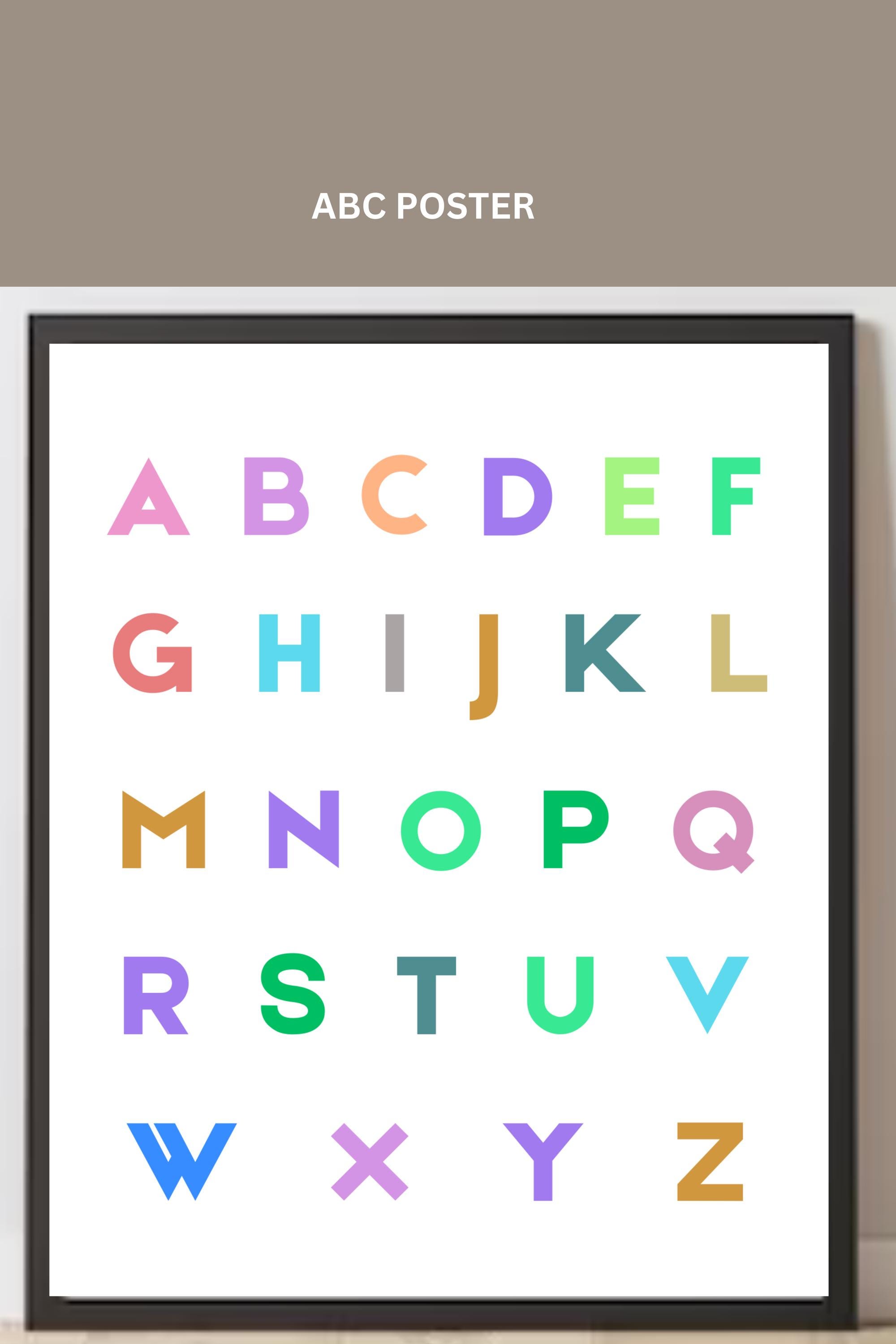 Set of 3 Educational Posters Print With Flashcards Wall Art Poster With ...