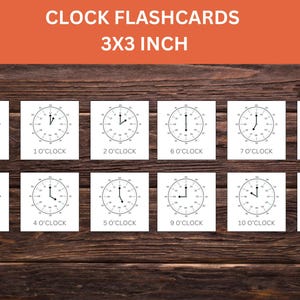 Telling the Time Flashcards, Time Flashcards, Clock Flashcards for Kids ...