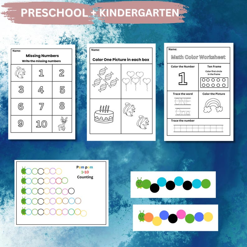 Preschool Pre-k Kindergarten Learning Bundle 600 Pages Printable ...
