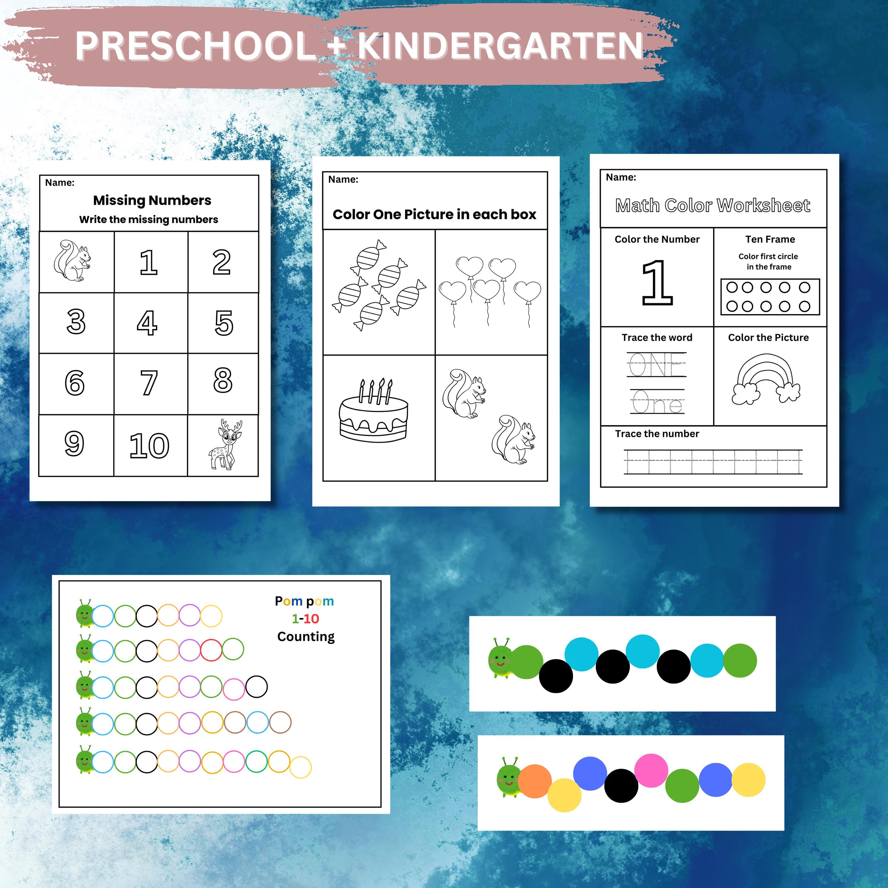 Preschool Pre-k Kindergarten Learning Bundle 600 Pages Printable ...